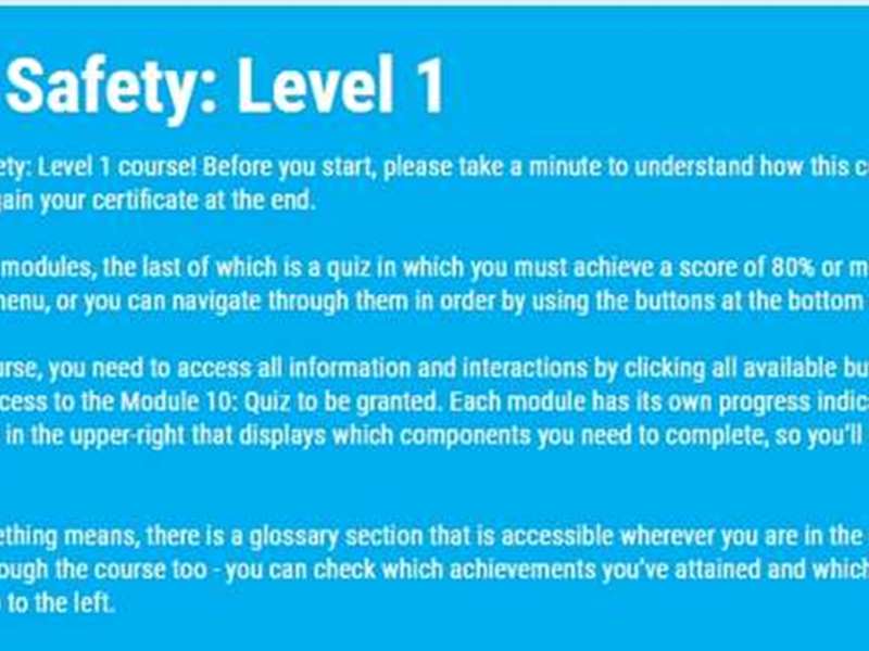 Health and Safety: Level 1 - Qintil
